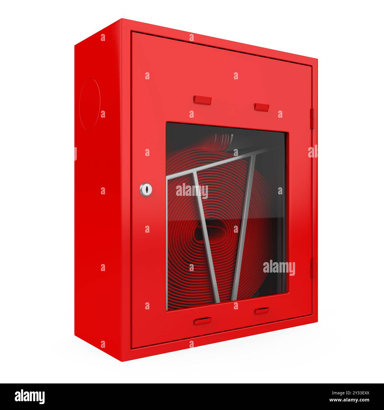 Fire Safety Cabinet Isolated Stock Photo - Alamy
