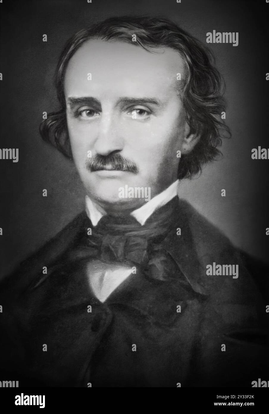 Poet Edgar Allan Poe portrait illustration, Bain News Service ...
