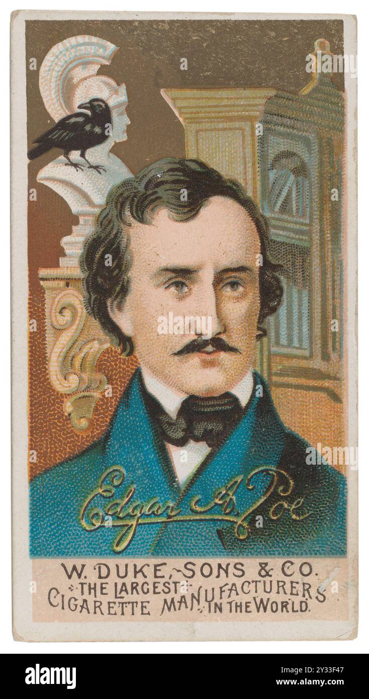 Trading card, Edgar Allan Poe, from the series Great Americans (N76 ...