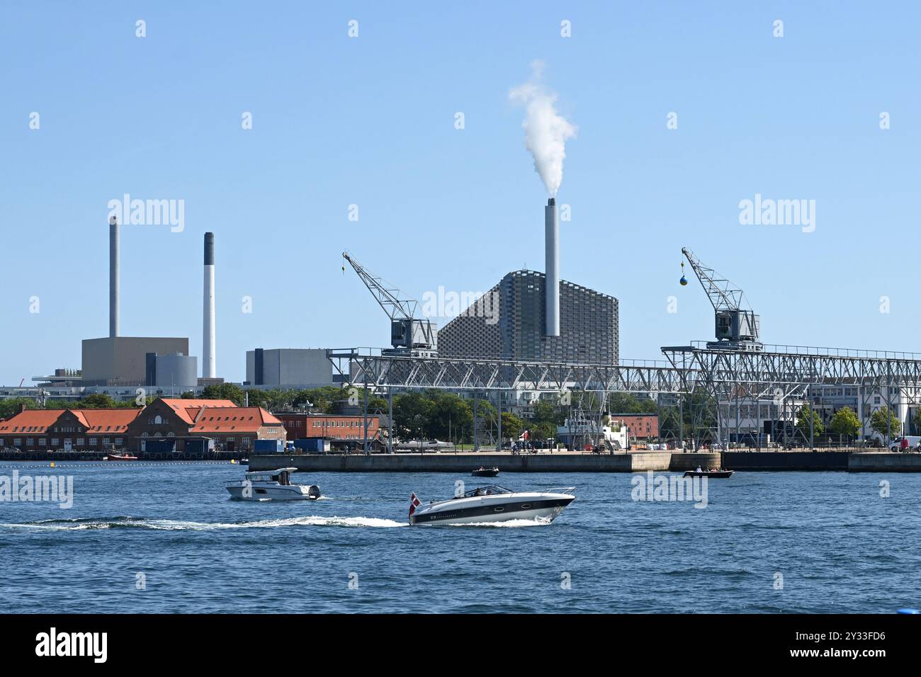 Copenhagen, Denmark - August 1, 2024: Amager Bakke, also known as ...