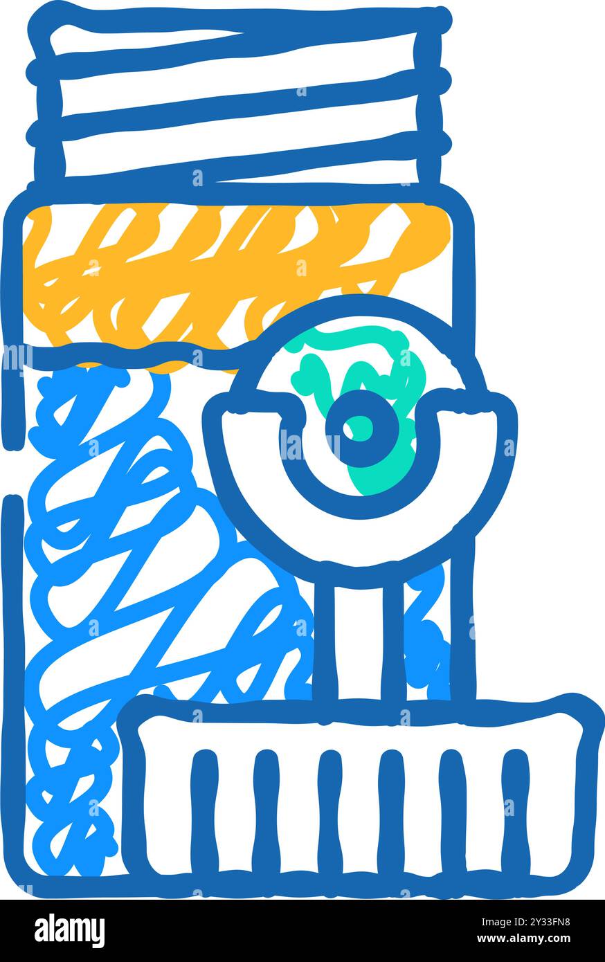 lens for eye vision icon doodle illustration Stock Vector Image & Art ...