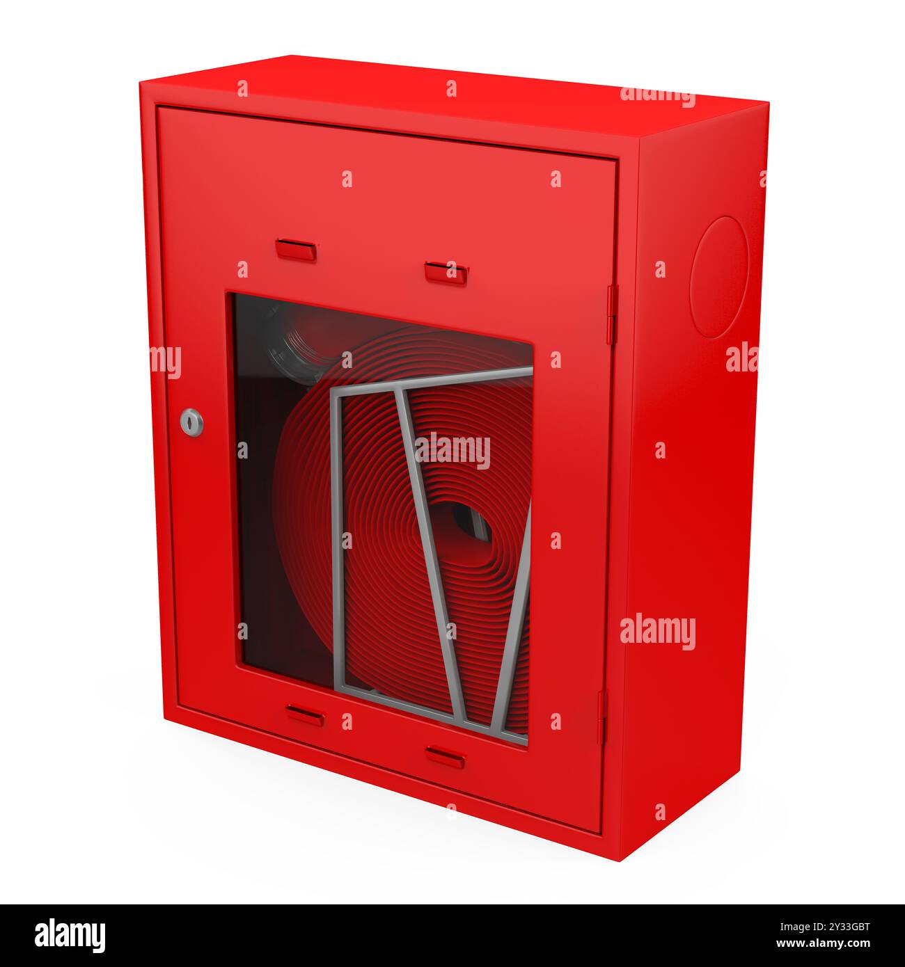 Red fire hose safety hi-res stock photography and images - Alamy