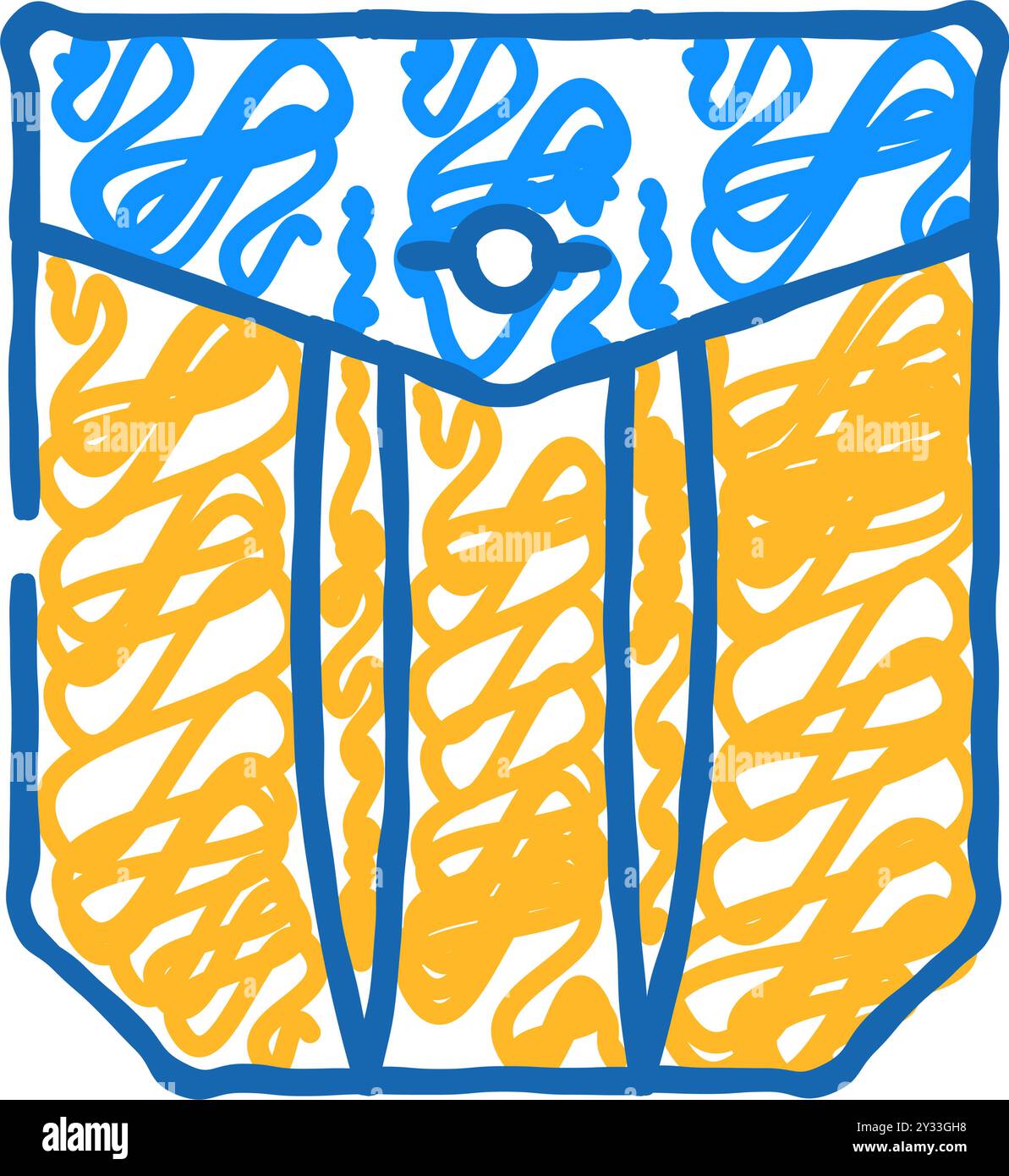 pleated pocket icon doodle illustration Stock Vector Image & Art - Alamy