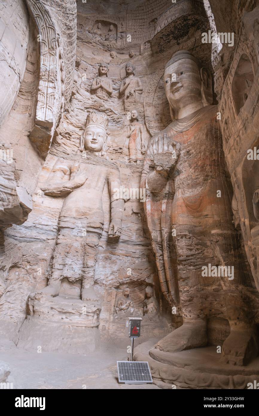 Yungang Grottoes Datong 928 Yungang Caves Datong Stock Photos,