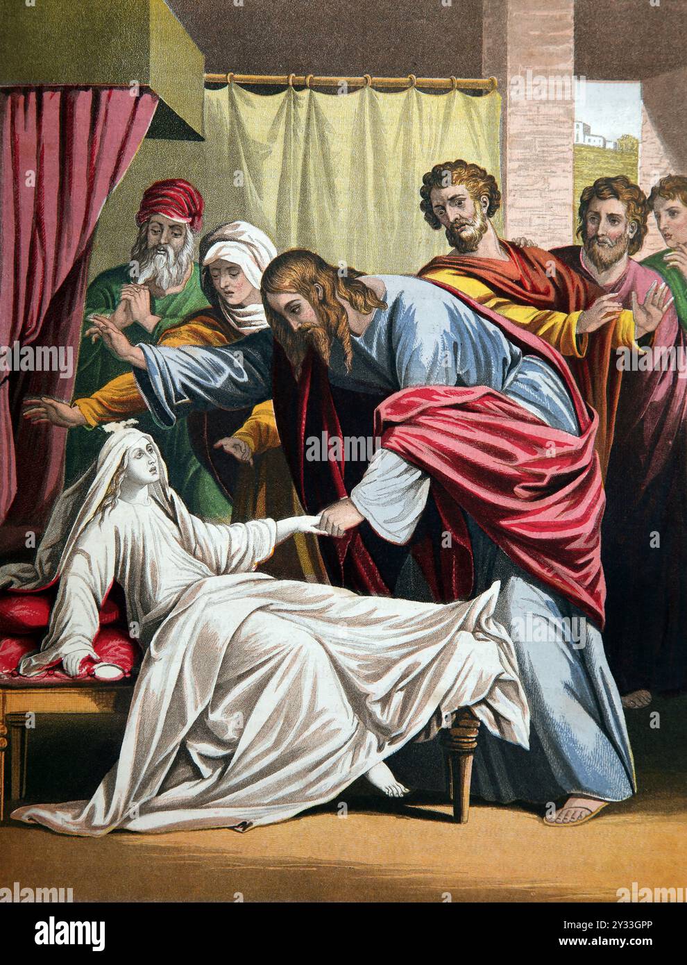 Jesus Healing Jairus Daughter Christ Is Raising The Daughter Of Jairus