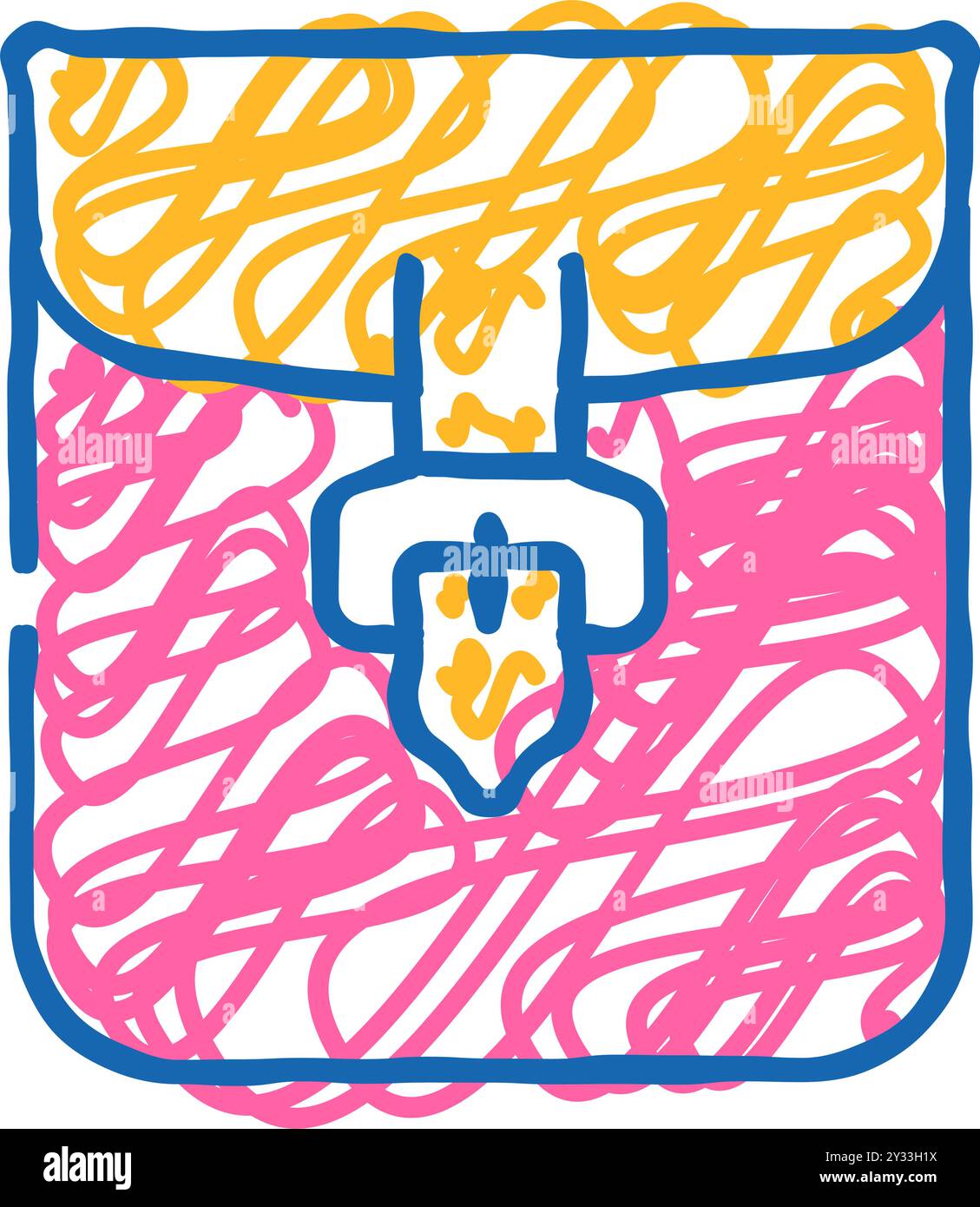 clasp pocket icon doodle illustration Stock Vector Image & Art - Alamy