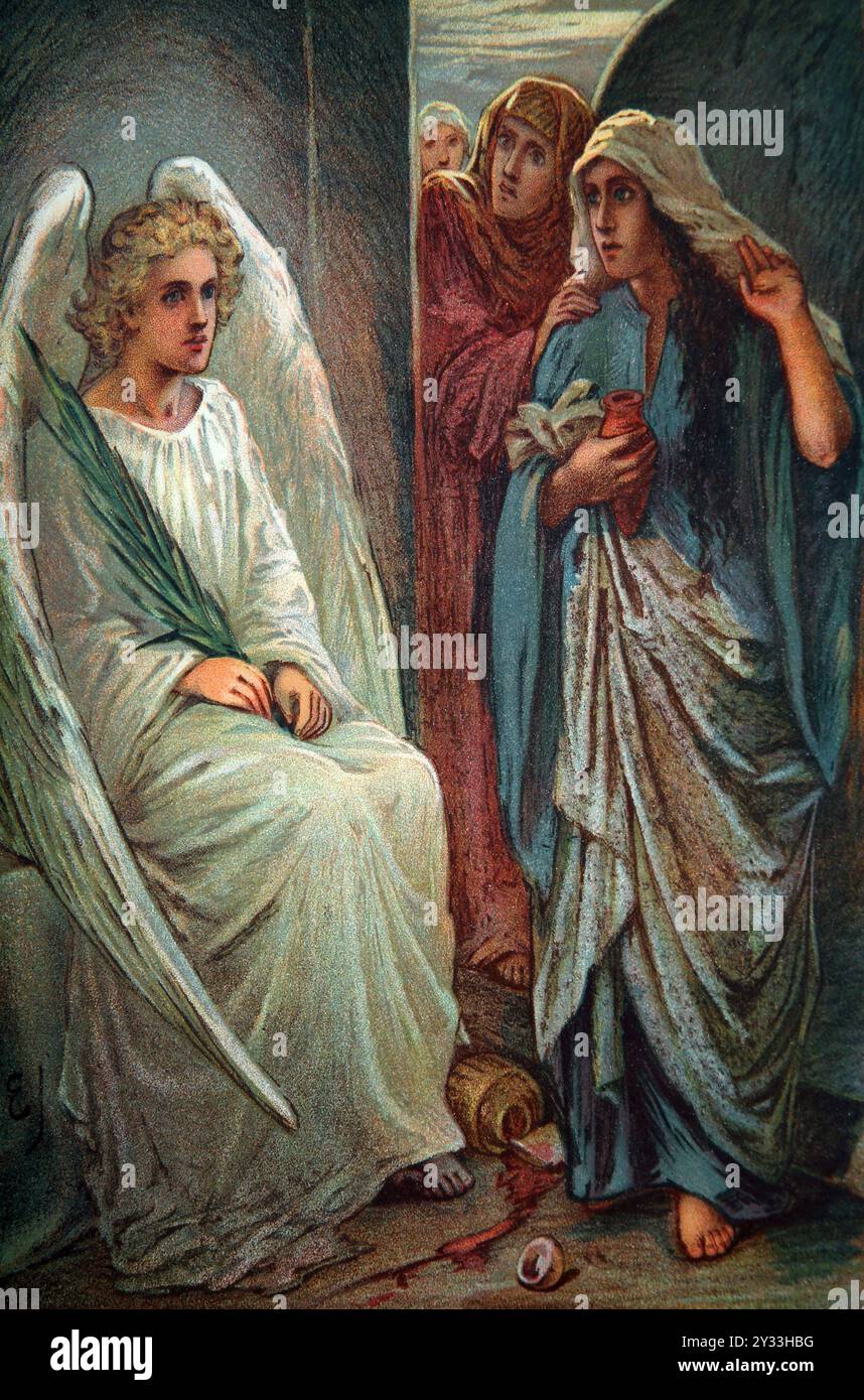 Illustration The Angel at the Door of the Sepulchre As Three Mary's ...