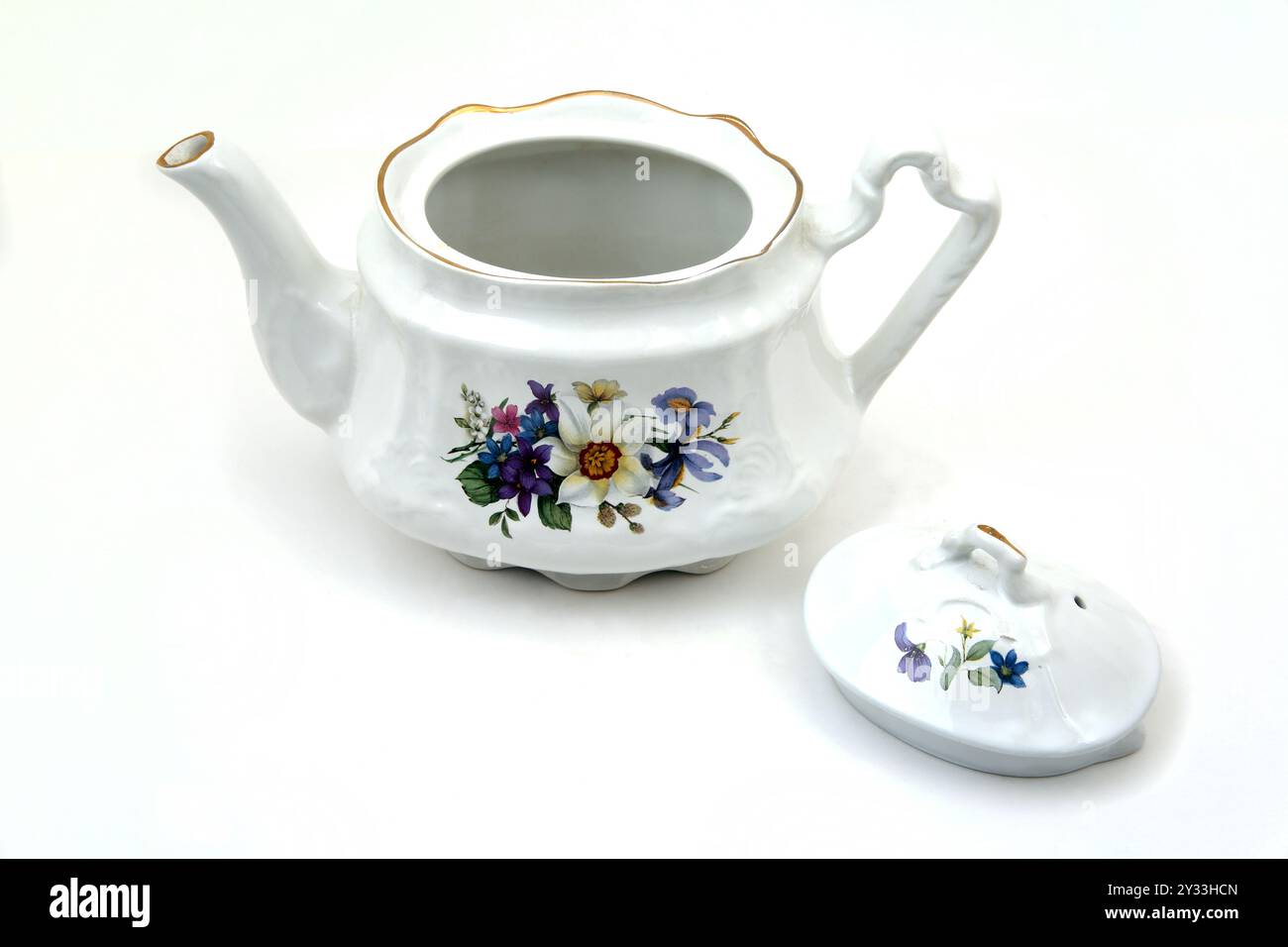 Arthur Wood & Son Floral Scalloped Teapot with Gold trim Pattern Code ...