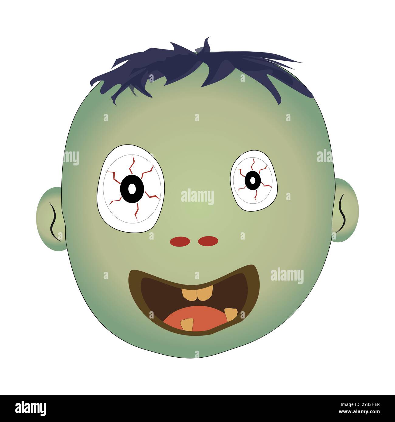 Zombie face Expressions illustration, cartoon zombie faces with ...