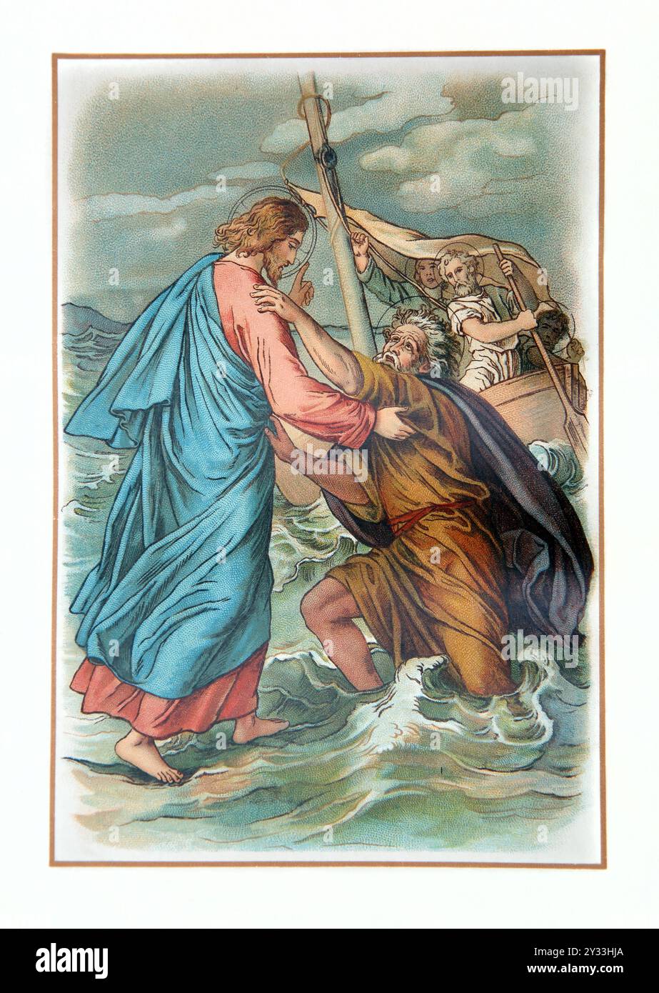 Jesus and peter walking on water hi-res stock photography and images ...