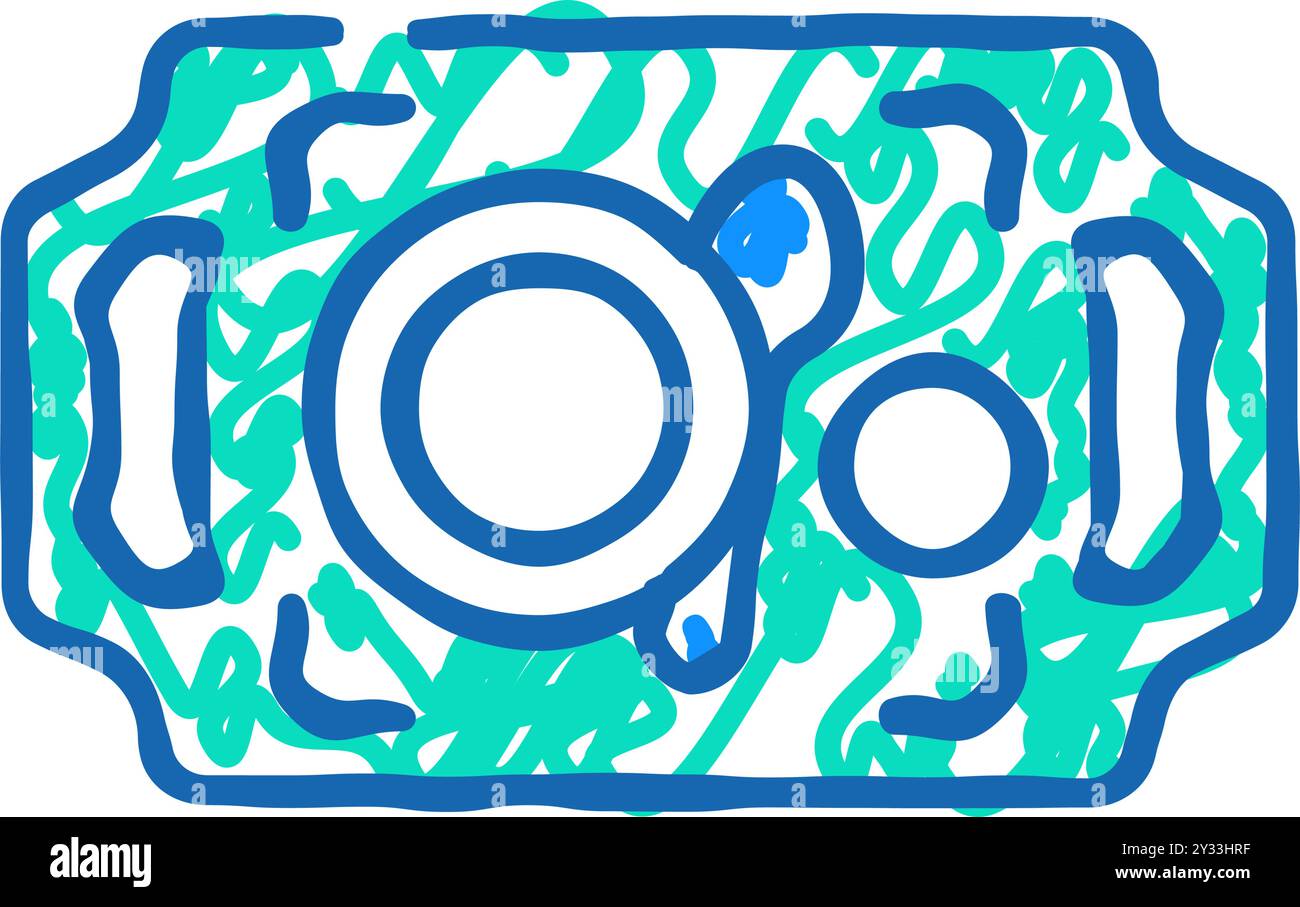 dishware on tray buffet icon doodle illustration Stock Vector Image ...