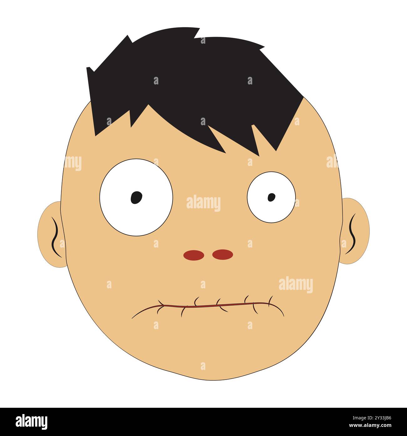 Zombie face Expressions illustration, cartoon zombie faces with ...