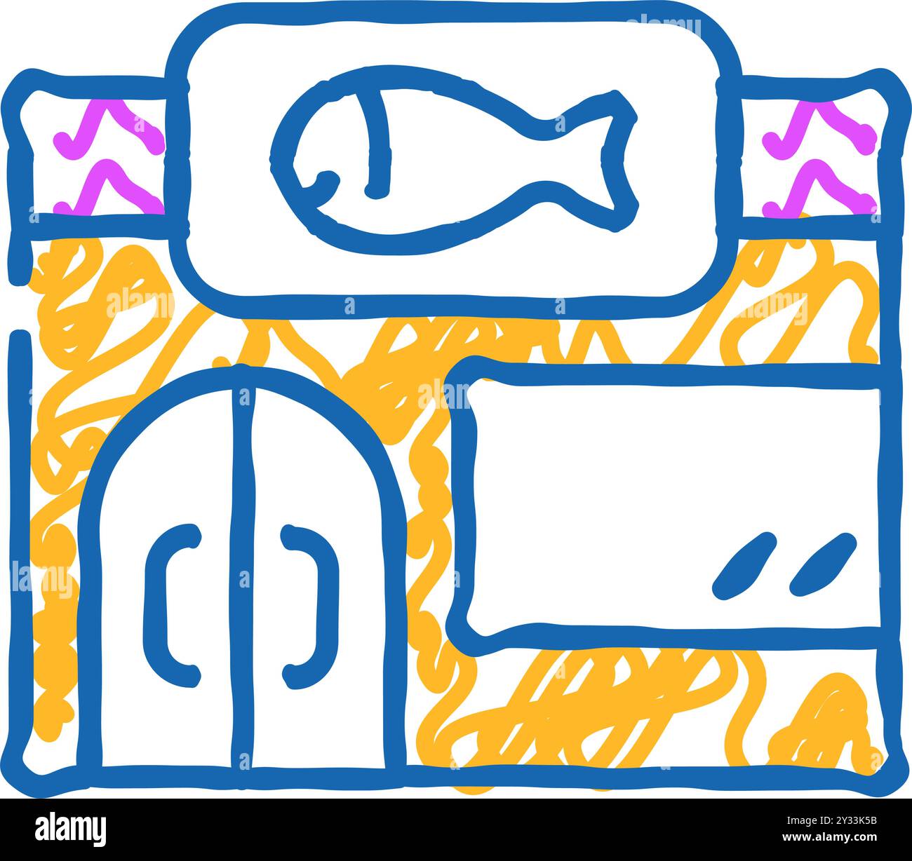 store fish icon doodle illustration Stock Vector Image & Art - Alamy