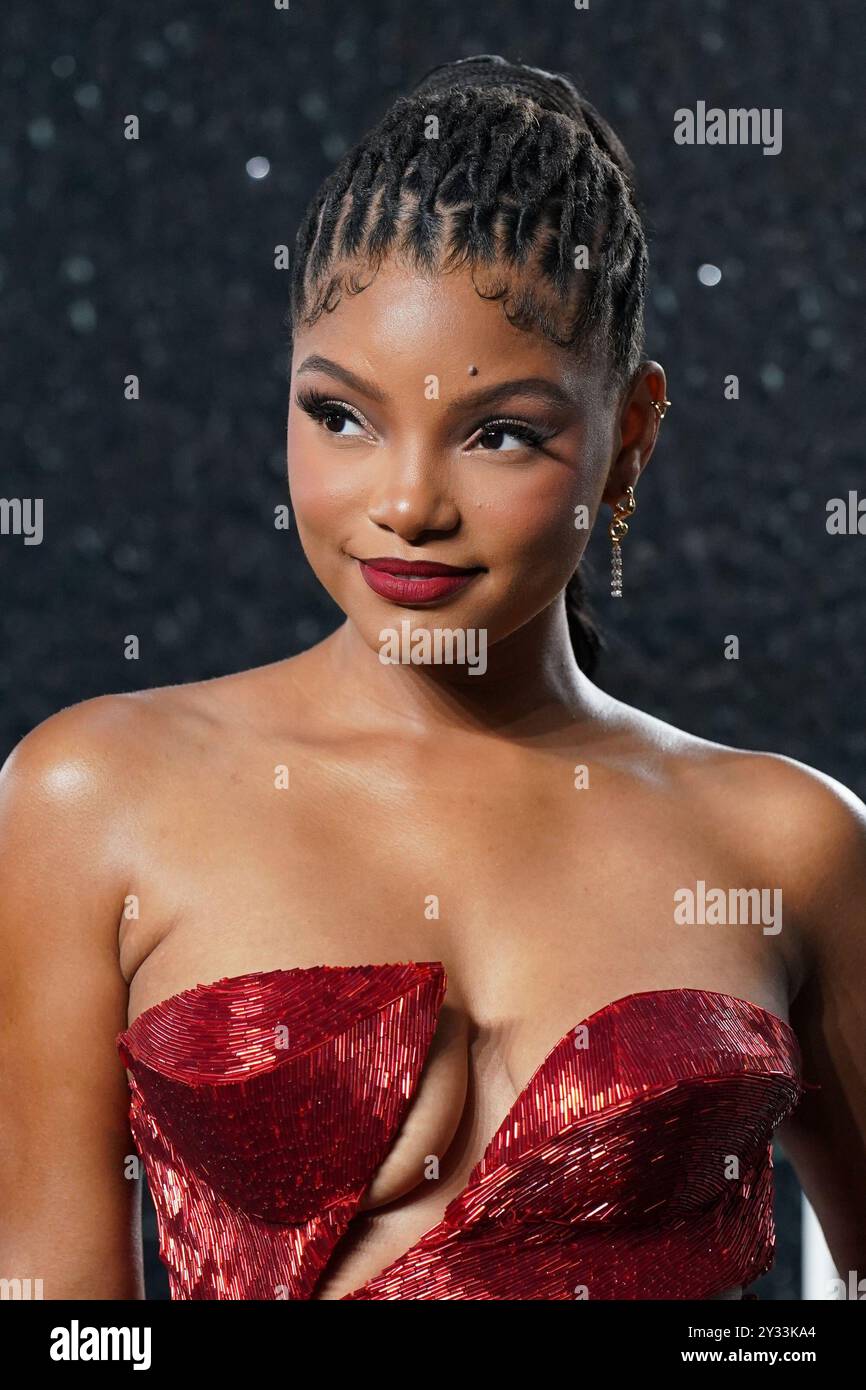 Ny. 11th Sep, 2024. Halle Bailey at arrivals for MTV VMAs 2024 - Arrivals Part 1, UBS Arena ...