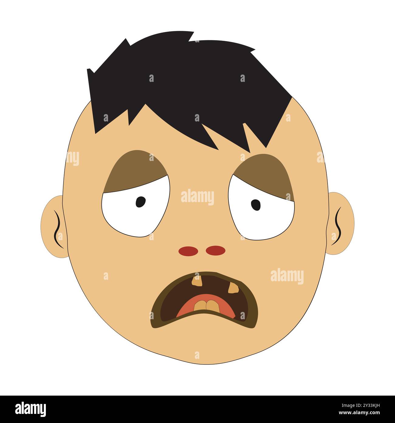 Zombie face Expressions illustration, cartoon zombie faces with ...