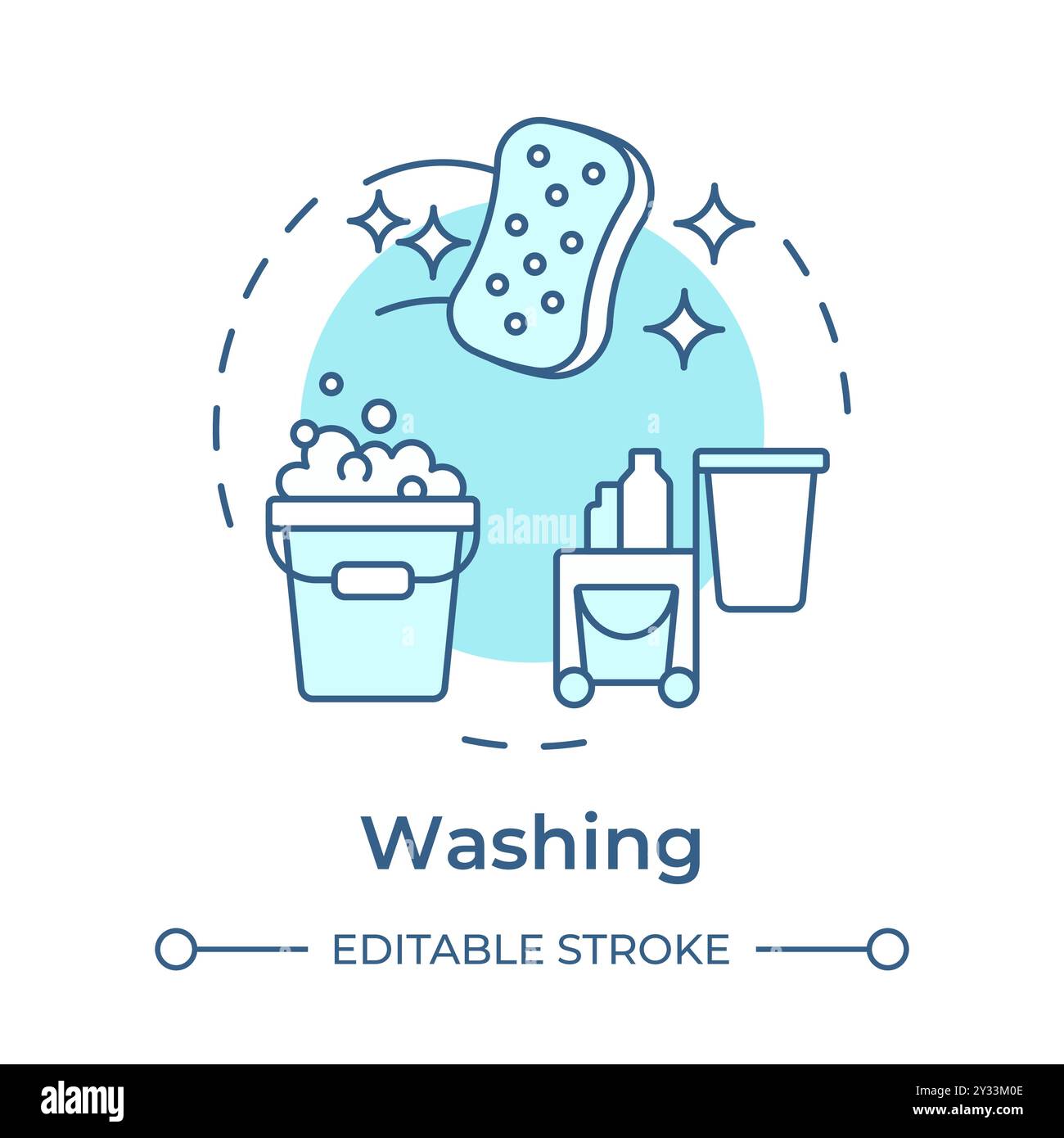 Washing the bottles Stock Vector Images - Alamy