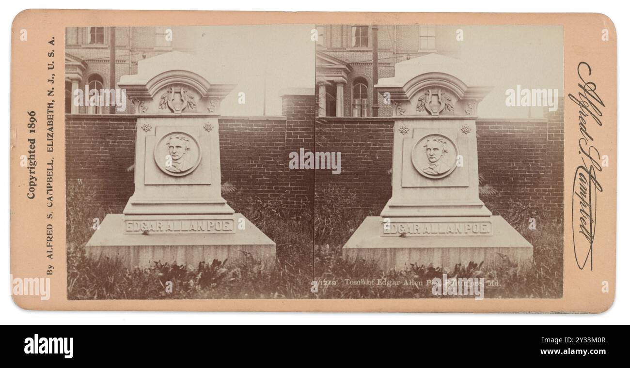 Tomb of edgar allan poe hi-res stock photography and images - Alamy