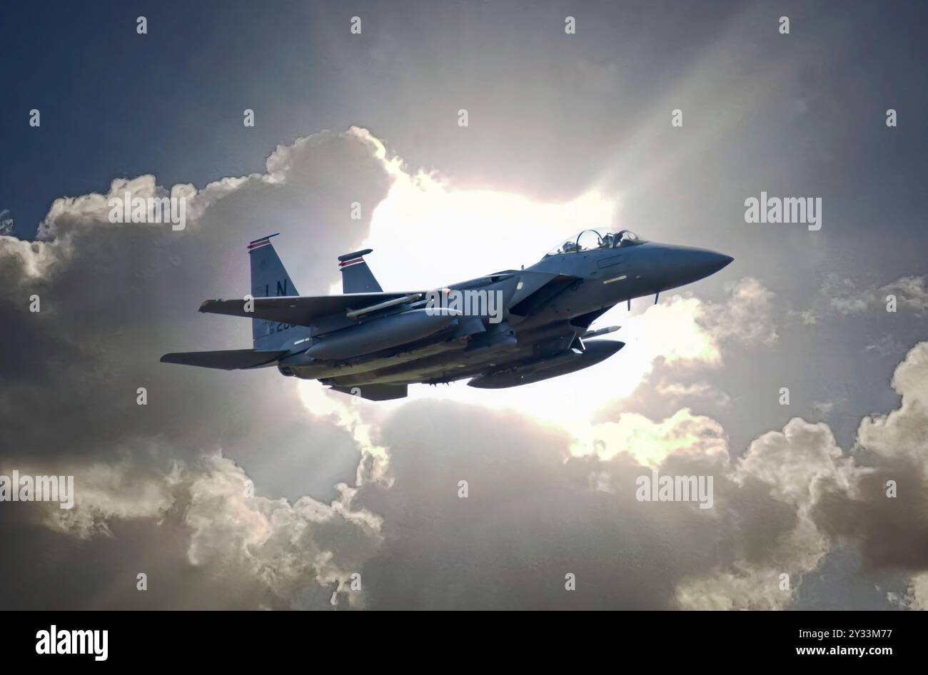 USAF F15 Strike Eagle fighter jet Stock Photo - Alamy