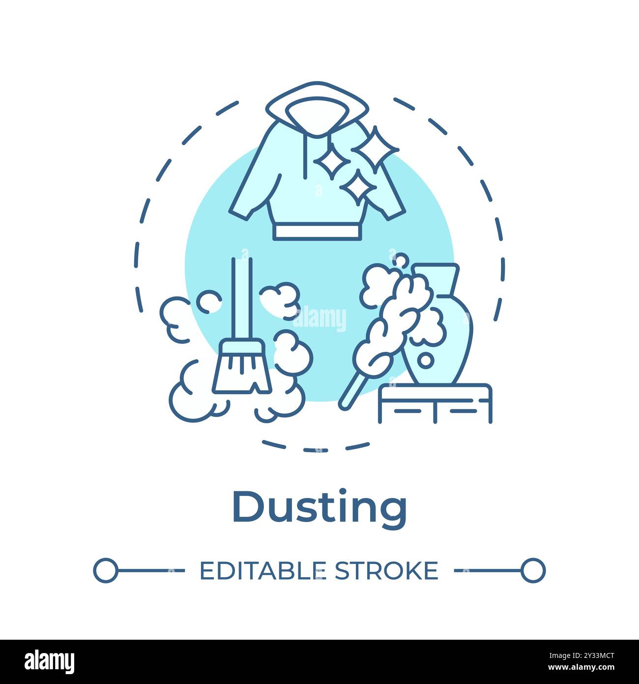 Dusting soft blue concept icon Stock Vector Image & Art - Alamy