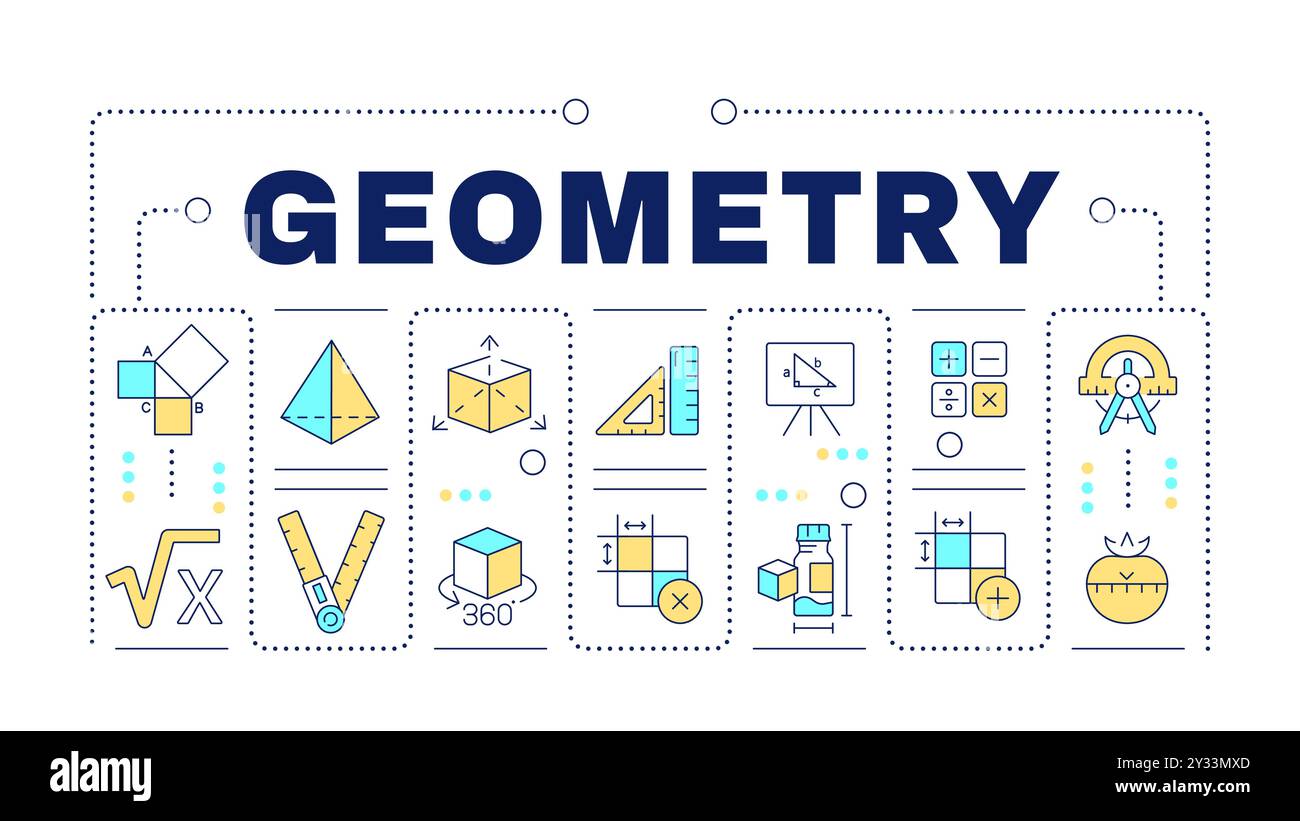 Geometry word concept on white Stock Vector Image & Art - Alamy