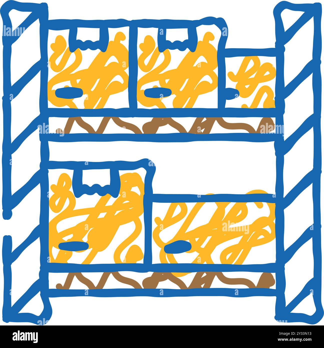 warehouse shelves wholesale icon doodle illustration Stock Vector Image ...