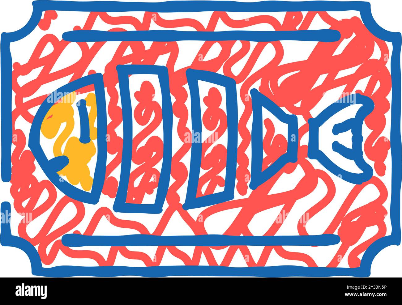 cut fish icon doodle illustration Stock Vector Image & Art - Alamy