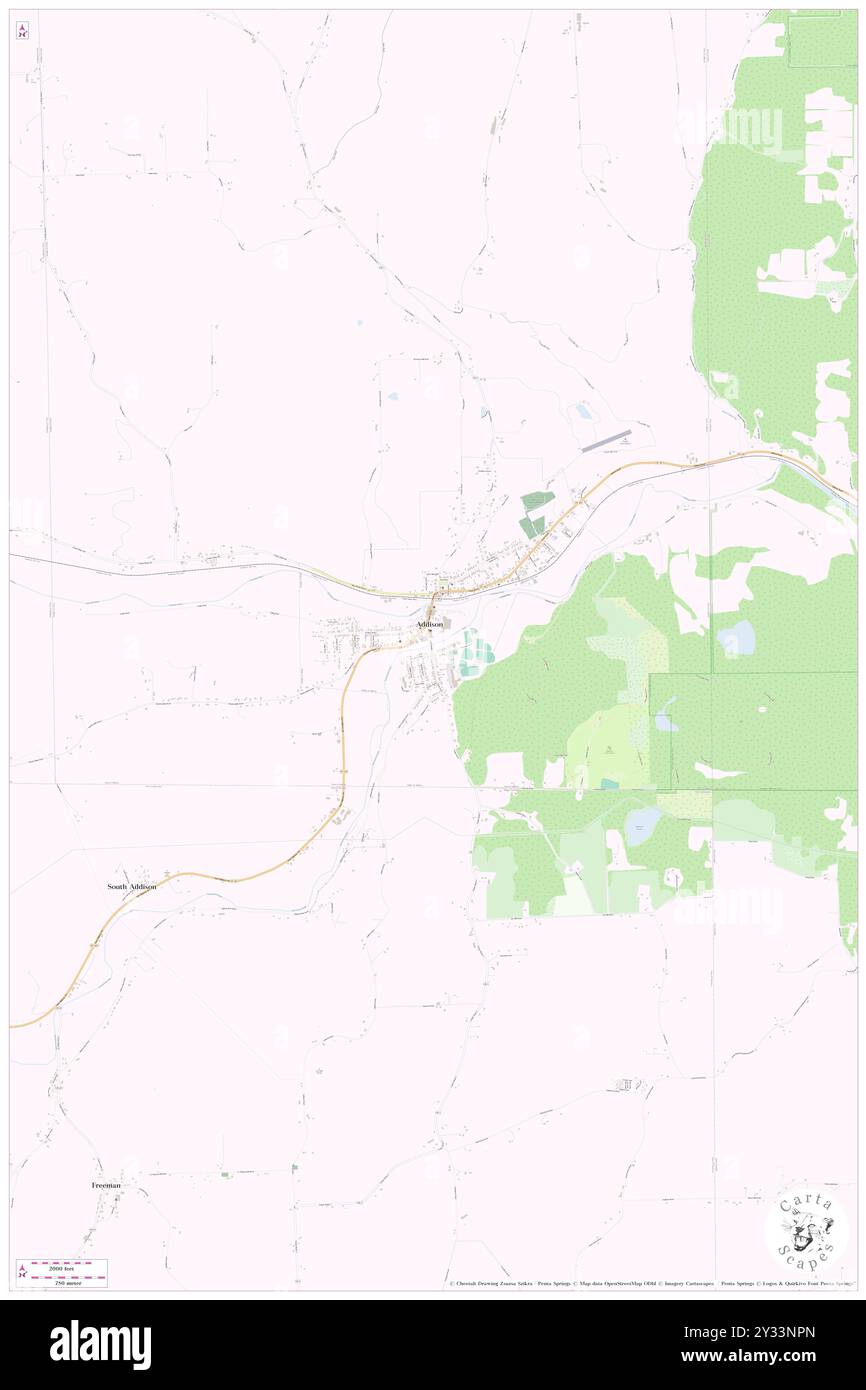 Map of addison new york Cut Out Stock Images & Pictures - Alamy