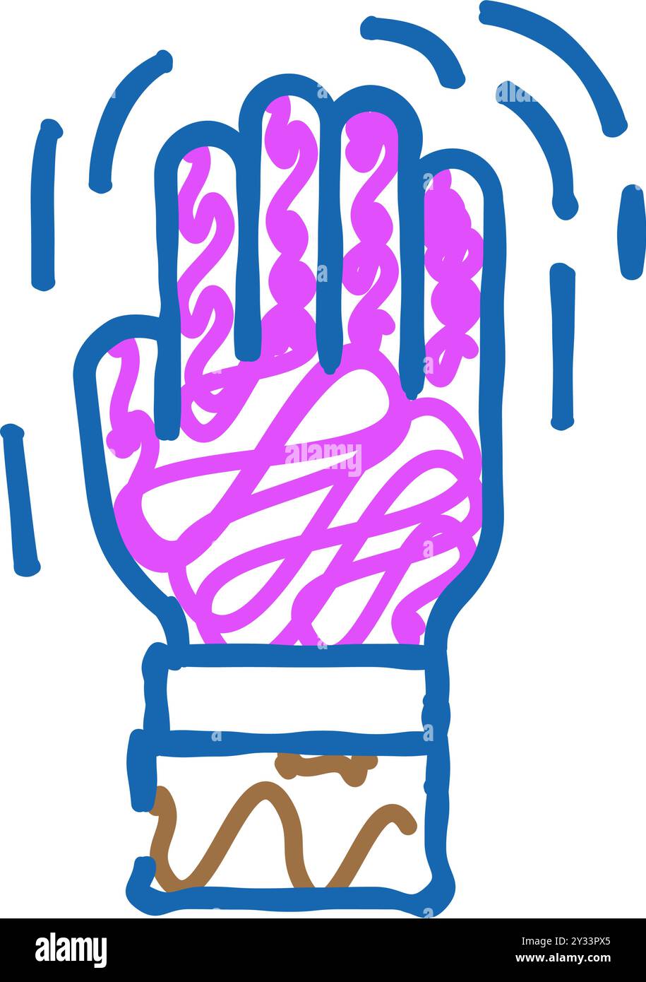 shaking hand fear icon doodle illustration Stock Vector Image & Art - Alamy