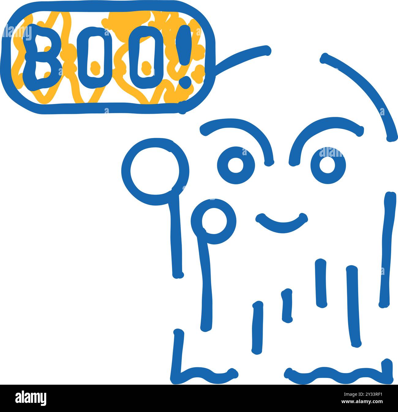 ghost fear icon doodle illustration Stock Vector Image & Art - Alamy