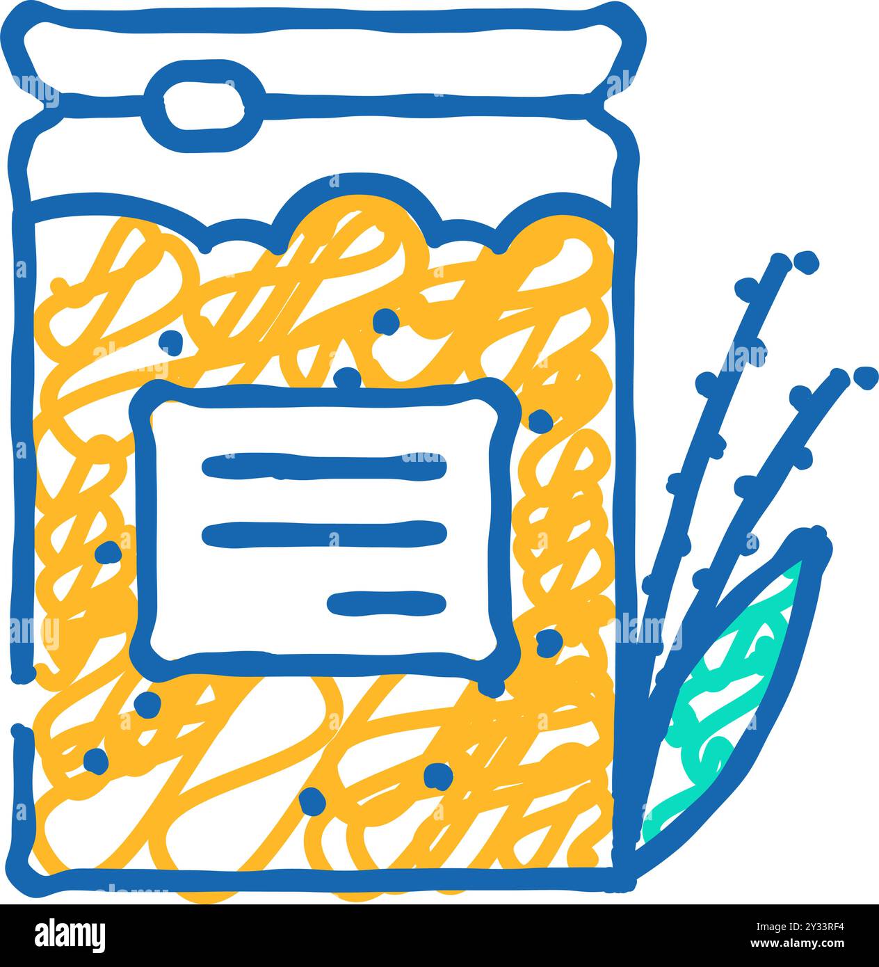 teff natural gluten free plant icon doodle illustration Stock Vector ...