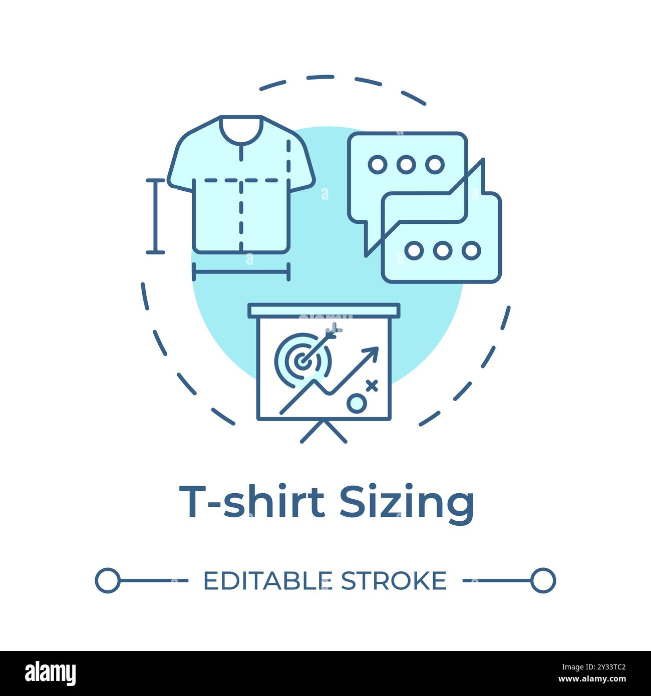 T-shirt sizing concept icon Stock Vector Image & Art - Alamy
