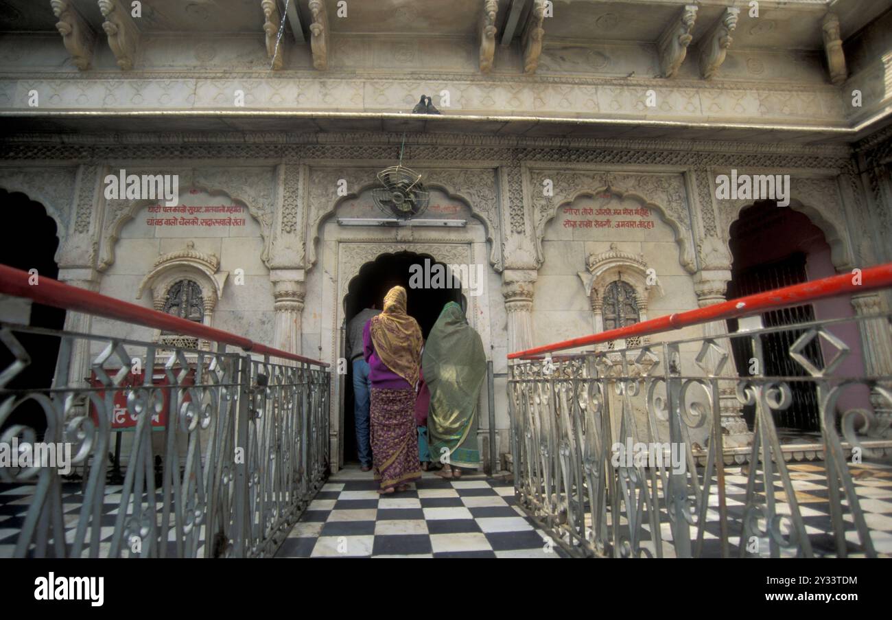 Inside of the Karni Mata Rat Temple in the Town of Deshnoke in the Province of Rajasthan in ...
