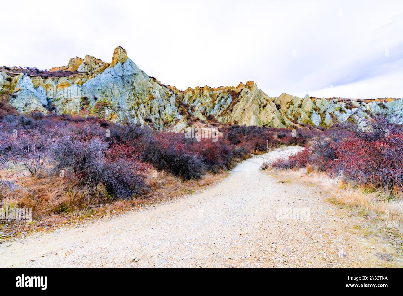 Amazing clay cliffs during winter Stock Photo - Alamy
