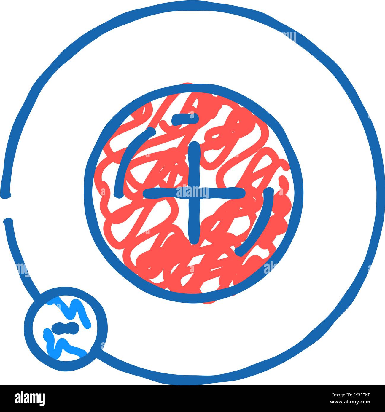 atom hydrogen icon doodle illustration Stock Vector Image & Art - Alamy