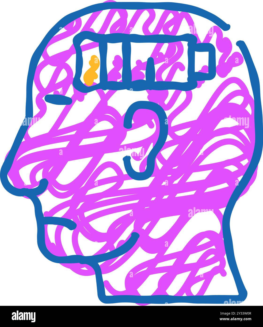 lack of strength neurosis, low battery icon doodle illustration Stock ...