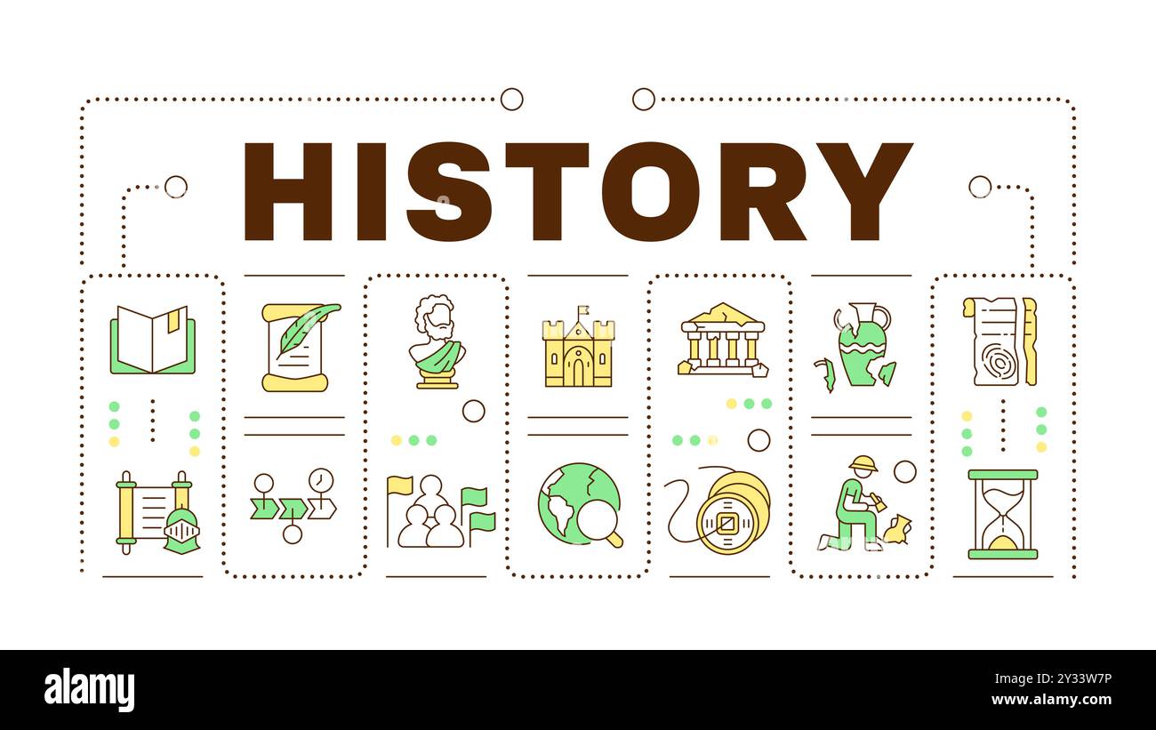 History concept on white Stock Vector Image & Art - Alamy