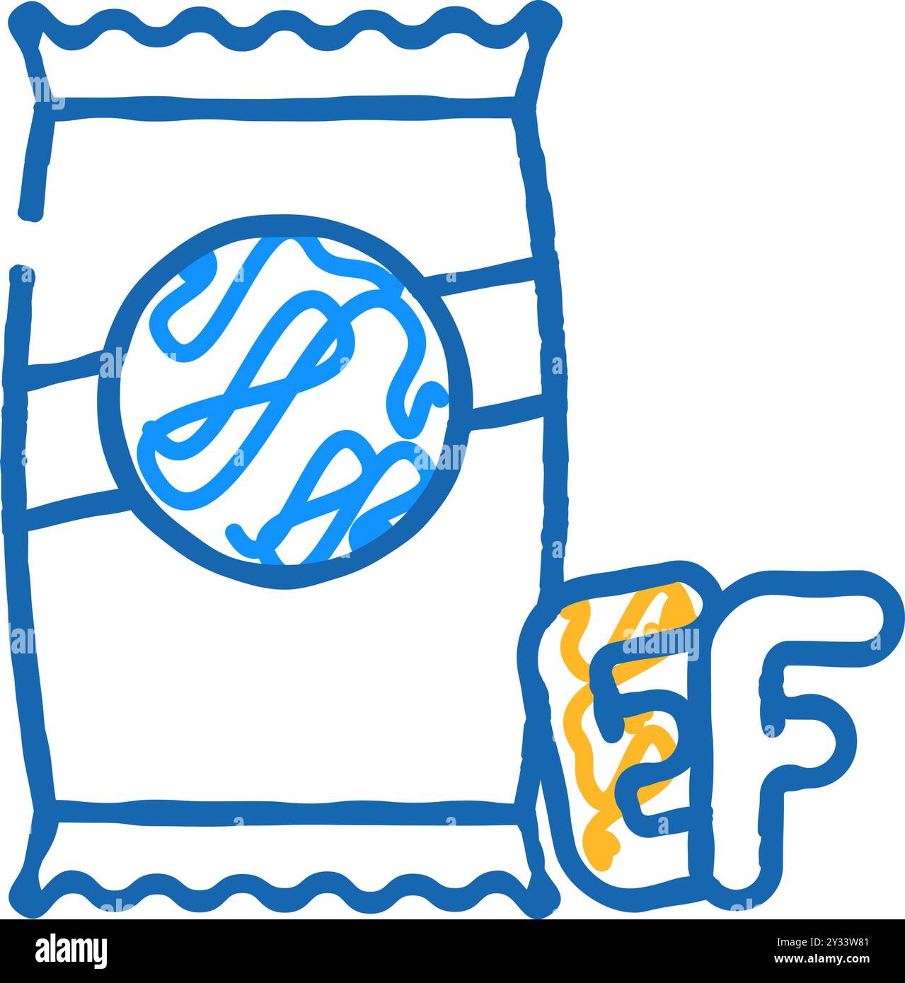 alphabet shape pasta icon doodle illustration Stock Vector Image & Art ...