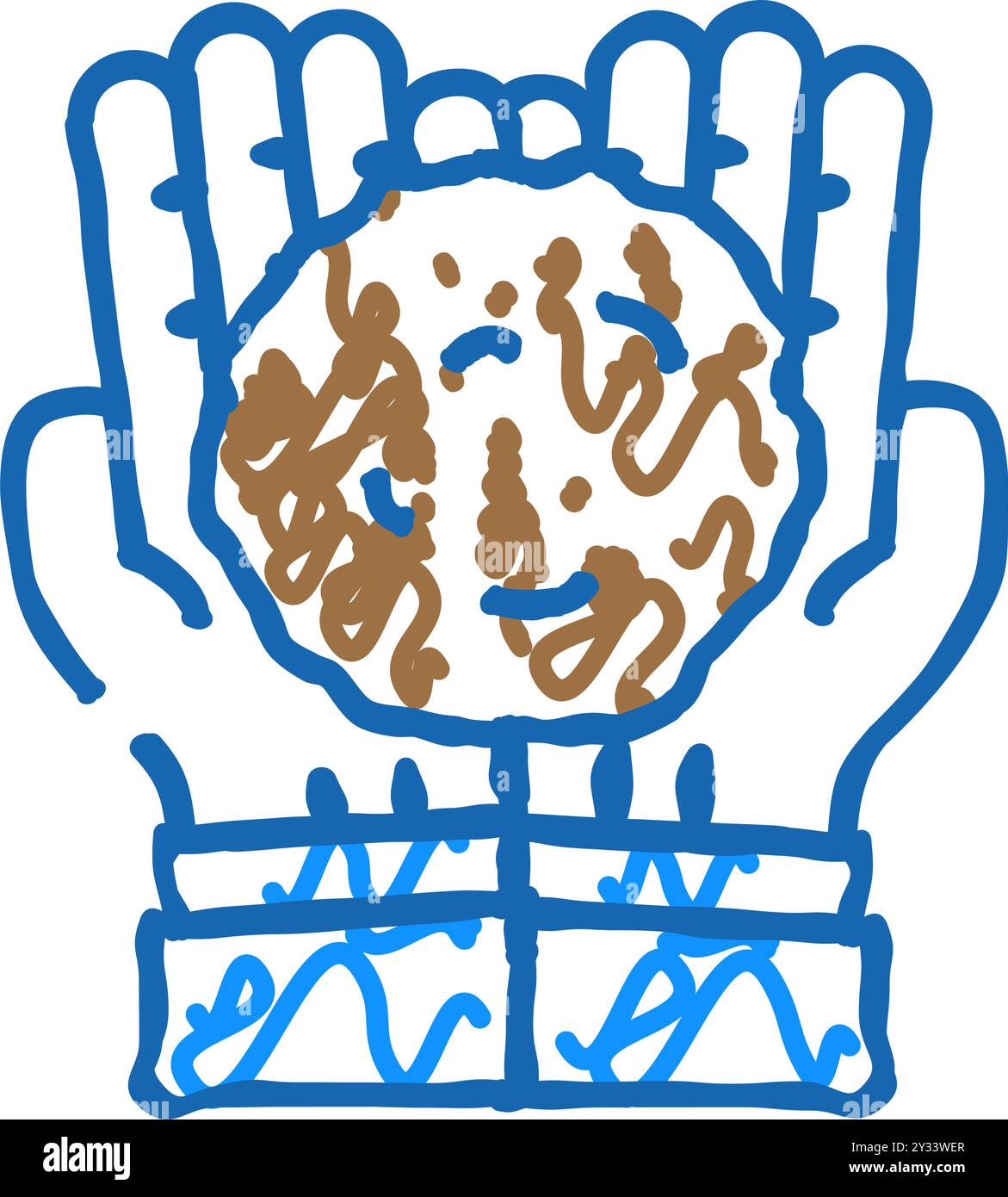 hands holding peat icon doodle illustration Stock Vector Image & Art ...