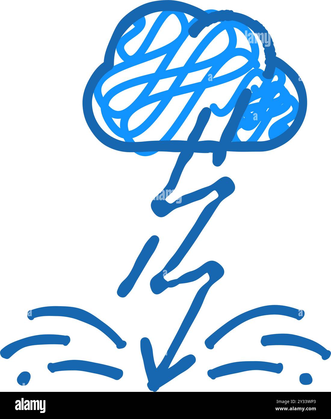 lightning fear icon doodle illustration Stock Vector Image & Art - Alamy