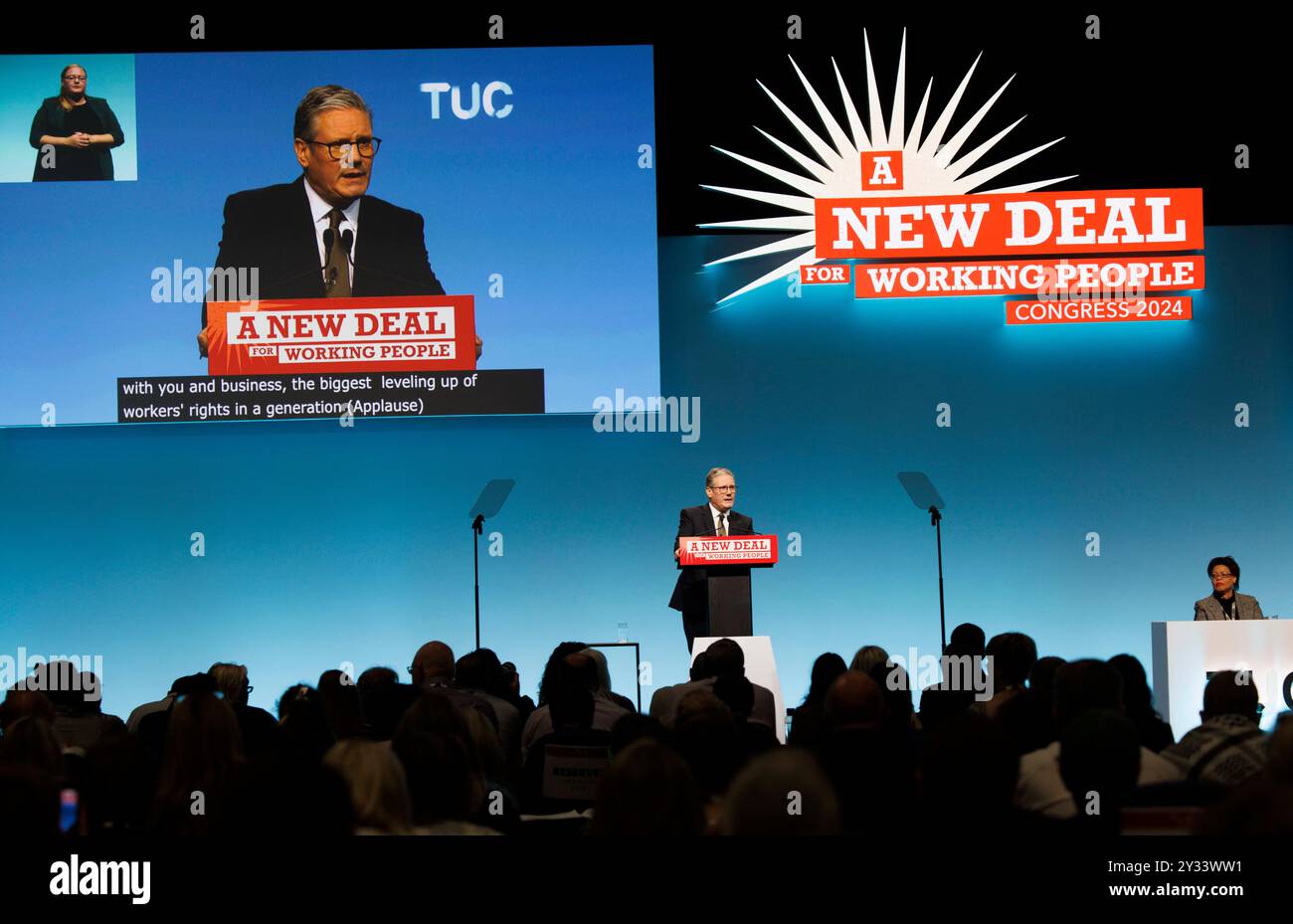 Sir Keir Starmer gives his Leaders speech at the TUC. It is the first ...