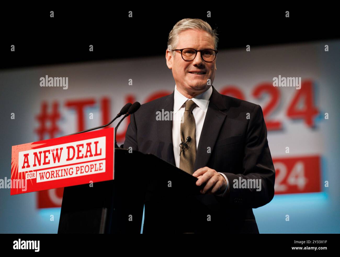 Sir Keir Starmer gives his Leaders speech at the TUC. It is the first ...