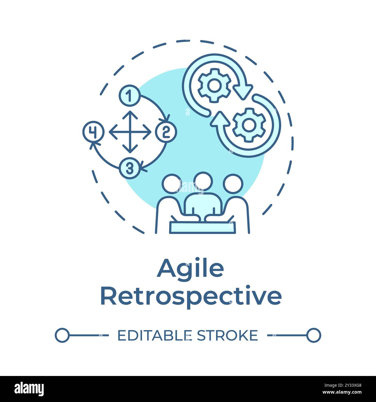 Agile retrospective concept icon Stock Vector Image & Art - Alamy
