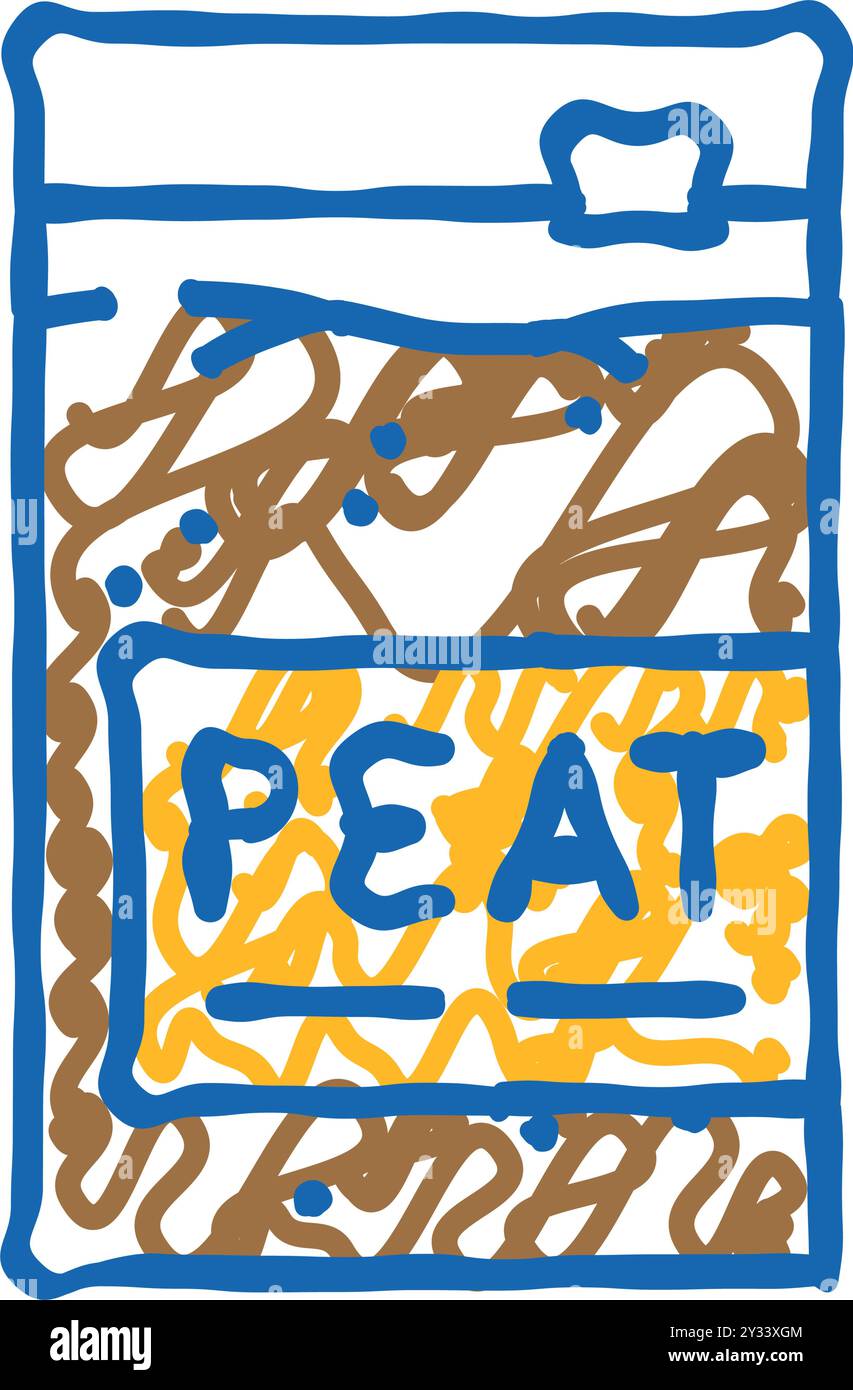 sachet bag peat icon doodle illustration Stock Vector Image & Art - Alamy