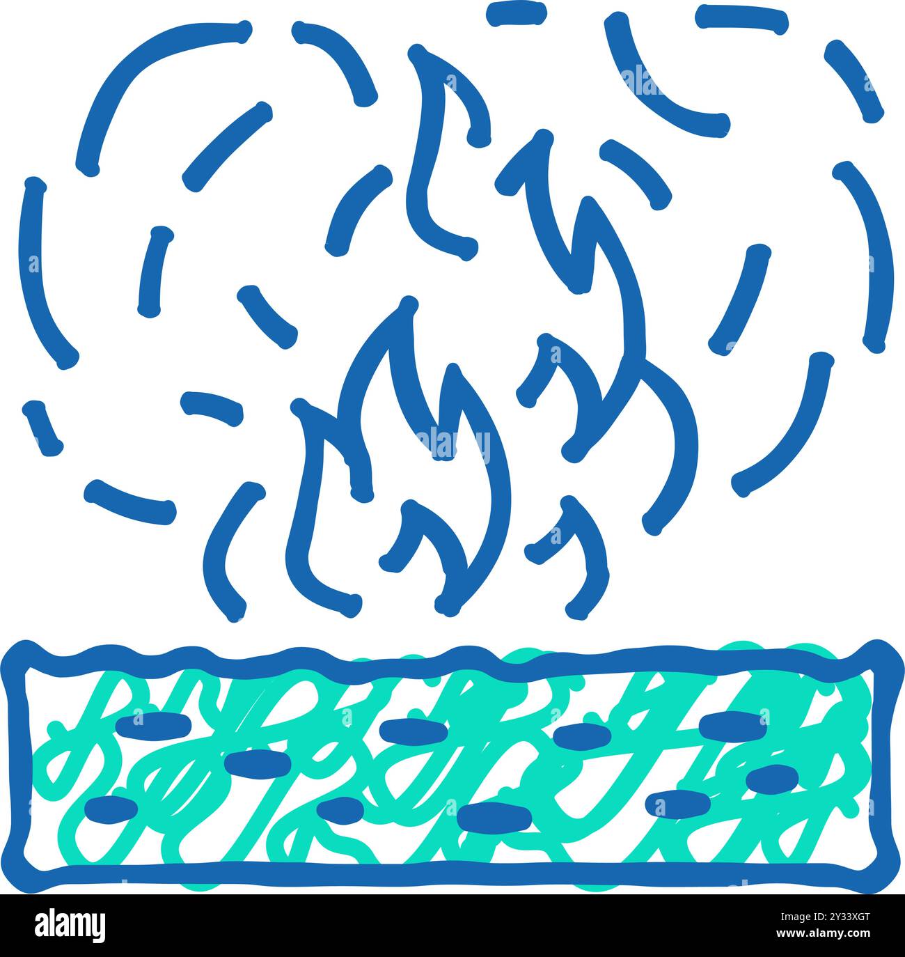 burning field peat icon doodle illustration Stock Vector Image & Art ...