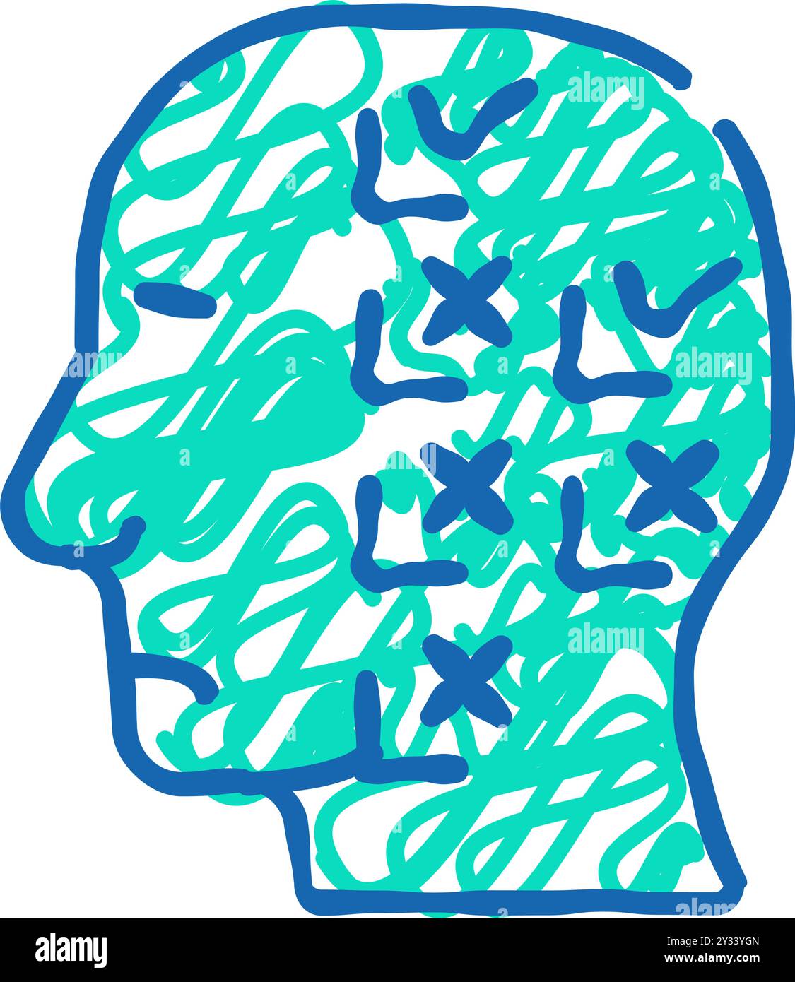 perfectionism neurosis icon doodle illustration Stock Vector Image ...