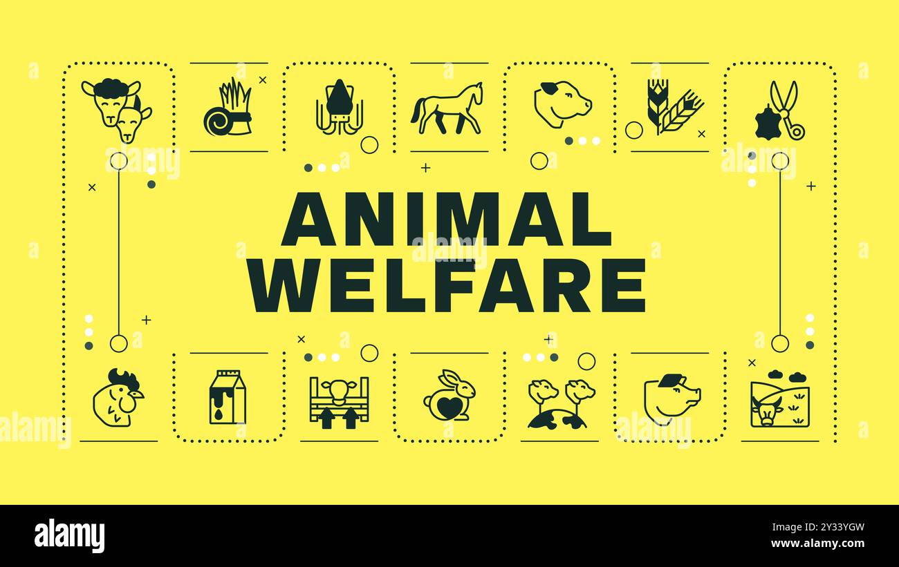 Animal welfare yellow word concept Stock Vector Image & Art - Alamy