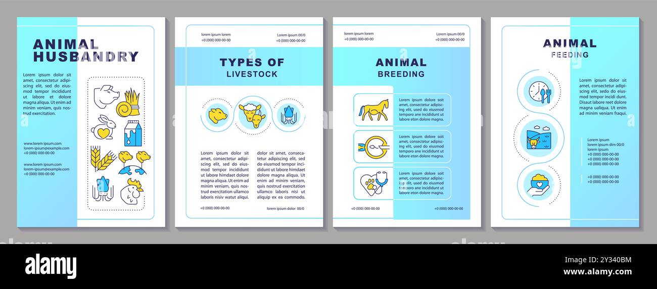 Animal husbandry brochure template Stock Vector Image & Art - Alamy