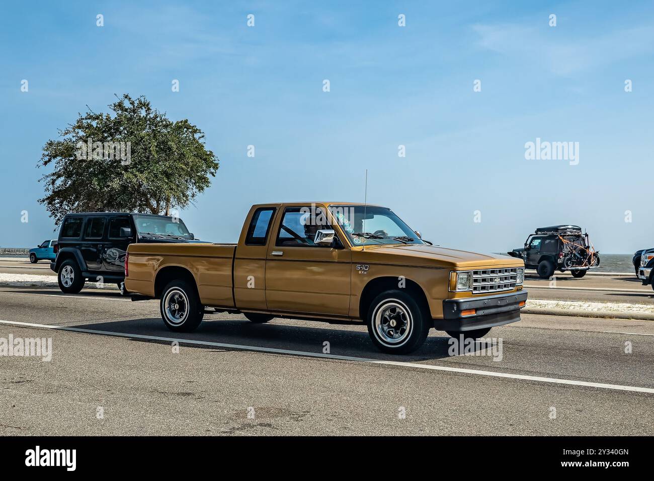 Gulfport, MS - October 04, 2023: Wide angle front corner view of a 1984 ...