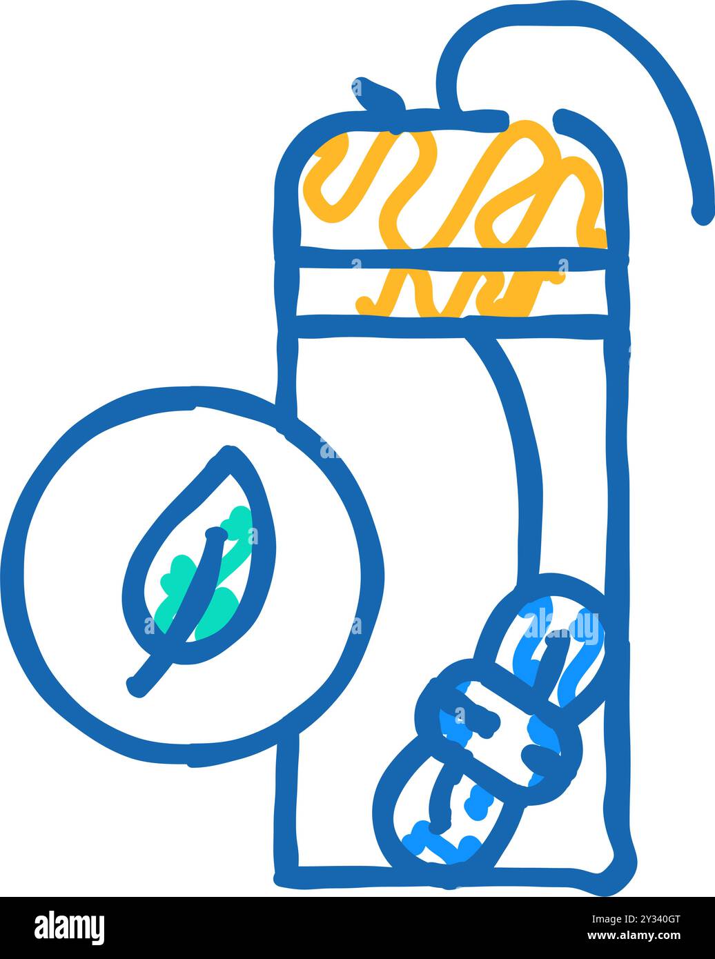 dental floss zero waste icon doodle illustration Stock Vector Image ...