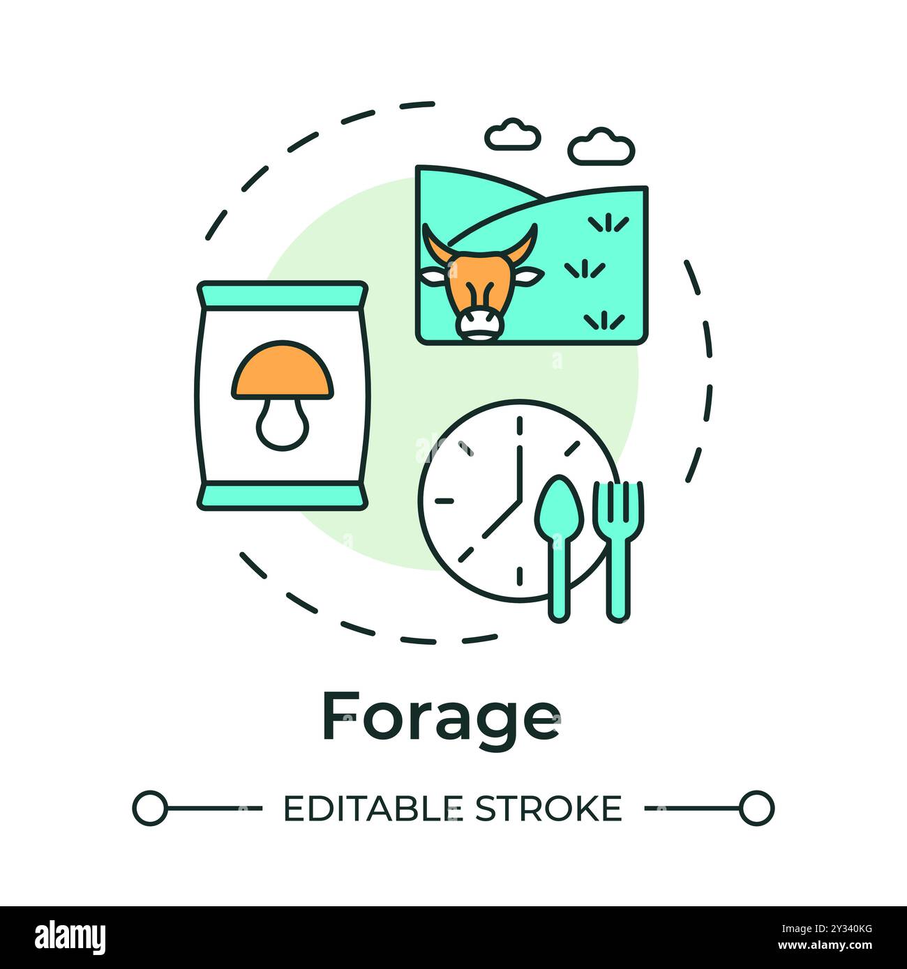 Forage multi color concept icon Stock Vector Image & Art - Alamy